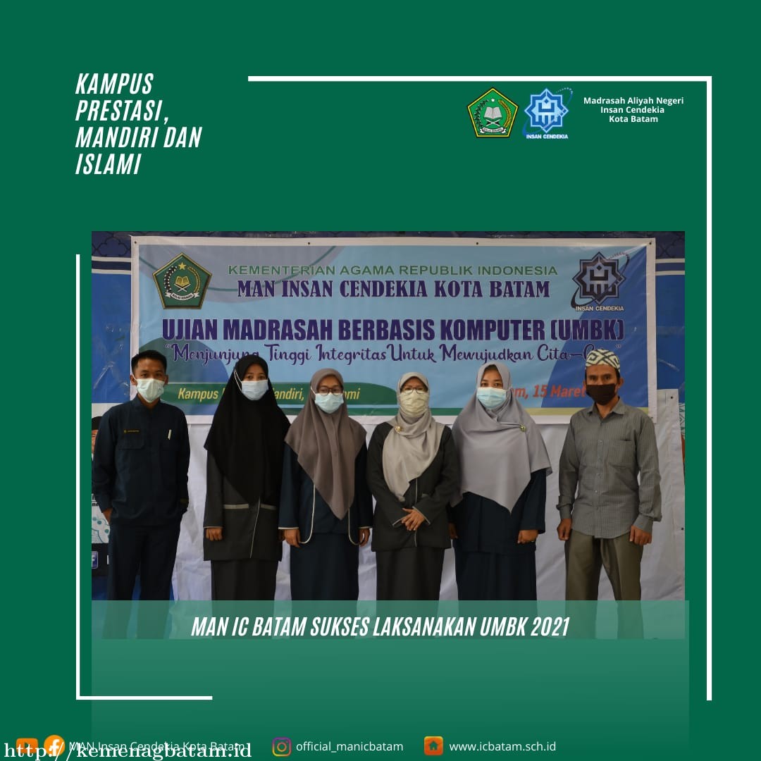 MAN IC Batam Sukses Laksanakan UMBK 2021